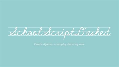 Schoolscriptdashed Font Download Free For Desktop And Webfont