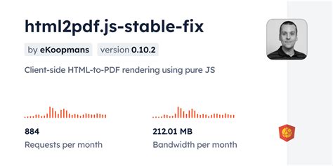 Html2pdfjs Stable Fix Cdn By Jsdelivr A Cdn For Npm And Github