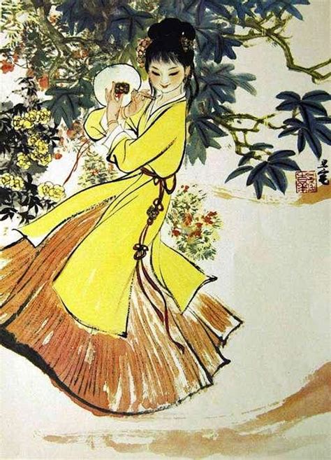 刘旦宅红楼梦人物画欣赏 金陵 早在50年代初他就出版过连环画史湘云此后陆续创作了四屏条和单张红楼梦人物画后来又画了