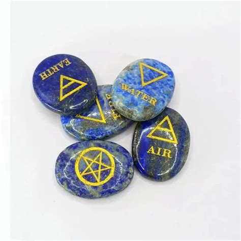 Lapis Lazuli Five Elements Symbol Stone Set For Vastu Dosha
