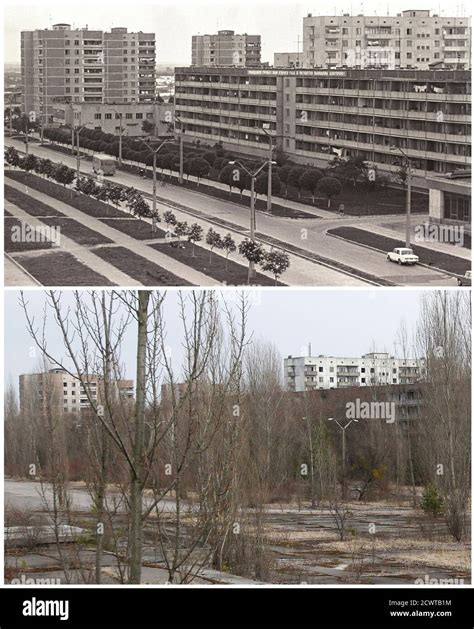 Chernobyl Disaster Explosion Before And After