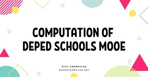 2021 Computation Of Deped Schools Mooe • Deped Tambayan