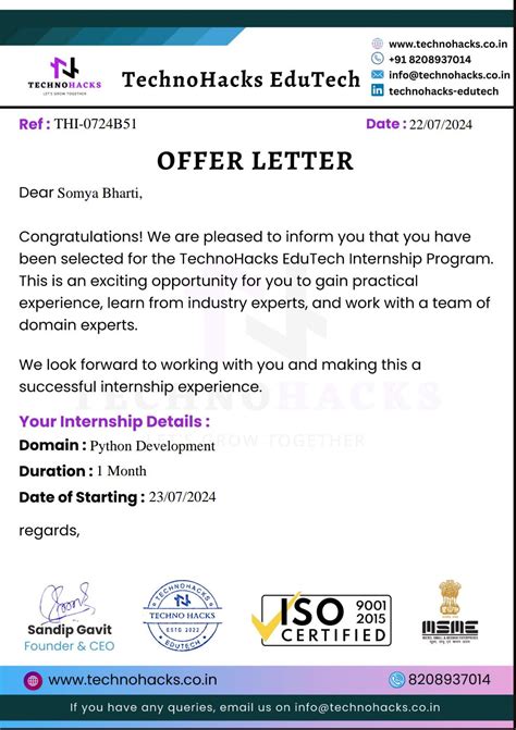 Somya Bharti On Linkedin Technkhackedutech Galgotiasuniversity Internship Careergrowth