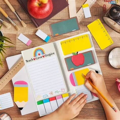 교사 감사 스티키 노트 세트 교실 및 사무실용 자체 접착 칠판 메모 패드 쓰기 및 알림 문구 선물 Temu Korea