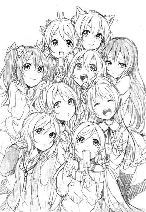 Раскраски Аниме Тянки 67 фото