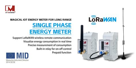 Single Phase Prepaid Lora Eu 868mhz Lorawan Smart Energy Meter