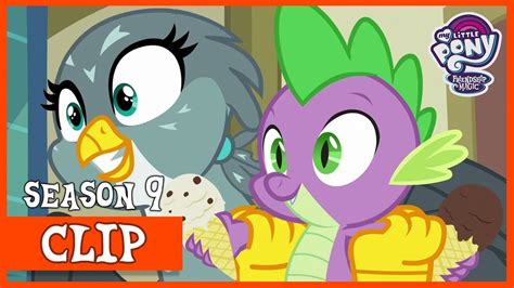Spikes New Friend Gabby The Griffon Dragon Dropped Mlp Fim [hd