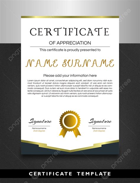 Vertical Certificate Template Design Vol 23 Vector Template Download On