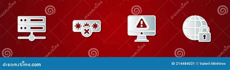 Set Server Data Web Hosting Password Protection Monitor With Exclamation Mark And Global