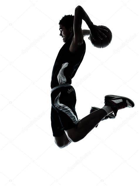 Basketballspieler Dunkt Silhouette