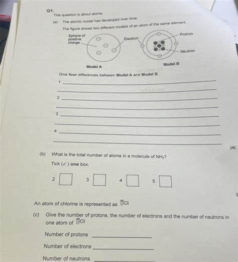 01This Question Is About Atoms A The Atomic StudyX