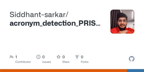 Github Siddhant Sarkaracronymdetectionprism
