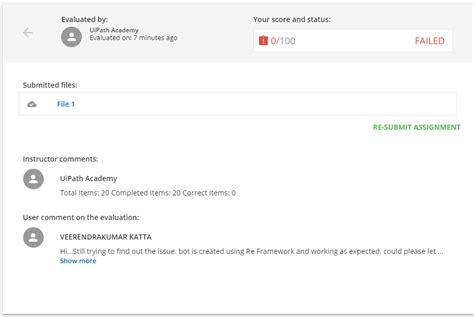 uipath level 3 advanced training assignment 1 submission academy feedback uipath