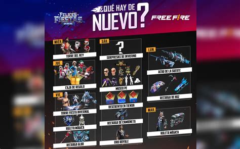 Agenda Semanal Free Fire 21 Al 27 De Diciembre