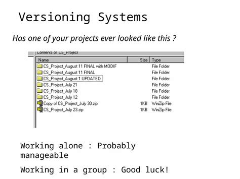Ppt Versioning Systems Dokumentips