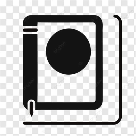흰색 바탕에 검정 잉크 펜 책 아이콘 벡터 흰색 배경에 있는 단순한 검은색 지시 아이콘 그림자 없음 작은 프레임 중앙 Png 일러스트 및 벡터 에 대한 무료 다운로드