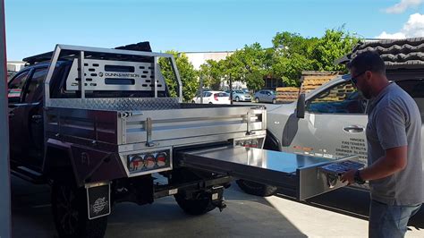 Under Tray Ute Drawer With Lift Up Bench Youtube