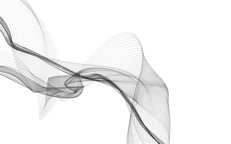 흰색 바탕에 흑백 웨이브 라인으로 추상적인 배경 현대 기술 배경입니다 프리미엄 사진