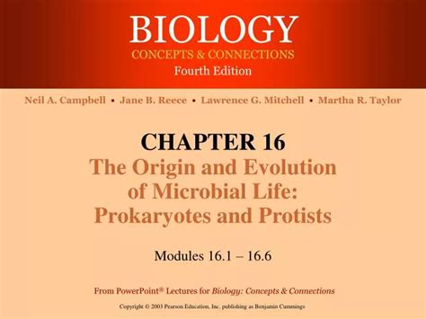 Ppt Chapter 16 The Origin And Evolution Of Microbial Life Prokaryotes And Protists Powerpoint
