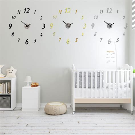 Безрамные настенные часы Diy 3d зеркальные настенные часы большие немые купить по низкой цене