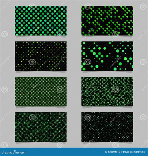 Abstract Circle Pattern Mosaic Card Background Template Set Vector Design Stock Vector