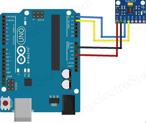 Interfacing Mpu 6050 Gy 521 Accelerometer Gyrometer With Arduino Uno