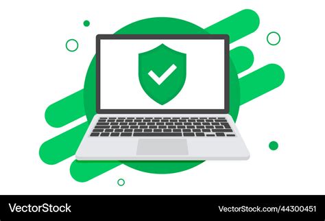 Laptop With Check Mark Window In A Flat Design Vector Image