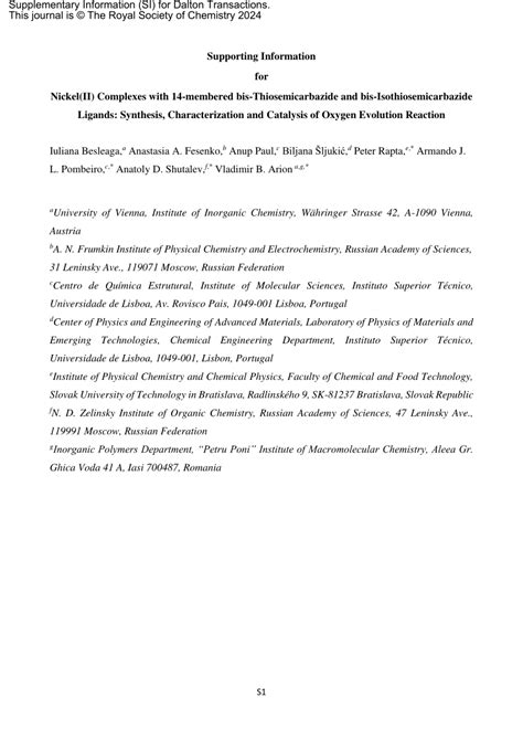 Pdf Nickelii Complexes With 14 Membered Bis Thiosemicarbazide And Bis Isothiosemicarbazide