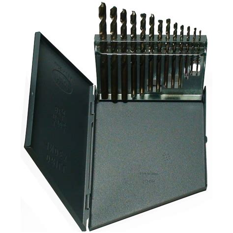 Drill America 13 Piece Cobalt Jobber Length Twist Drill Bit Set Dwd13j