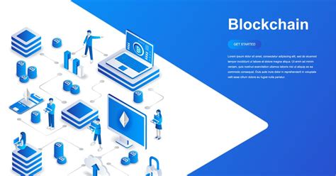 Blockchain Isometric Concept Graphic Templates Envato Elements