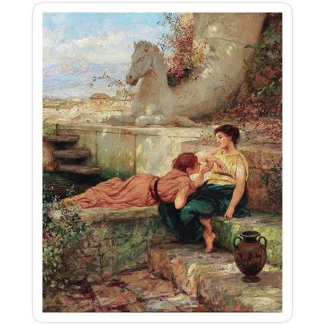 Sapphic Renaissance Painting Sticker Sapphic Art Painting Classic