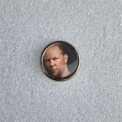 James Face Circular Offset Printed Pin Pin Em All