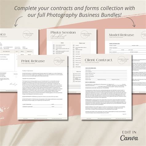 Contract Templateinvoice Templateform Templatecanva Etsy