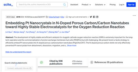 Embedding Pt Nanocrystals In N Doped Porous Carboncarbon Nanotubes