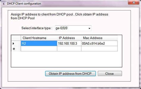 Lab Exercise For Juniper Simulator Dhcp Client Configuration