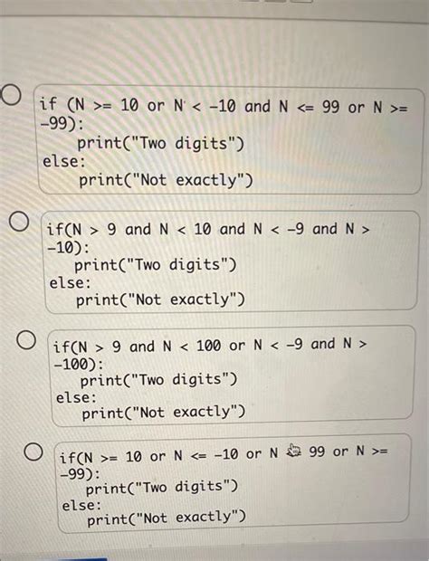 Solved A Variable N Holds An Integer Value Which Code