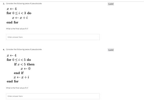 Solved 3 Consider The Following Piece Of Pseudocode 1