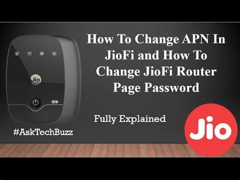 All JioFi How To Change APN And JioFi Router Page Password Jio Edit In Settings YouTube