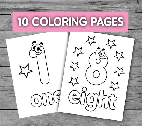 Coloring Pages Numbers 1 10