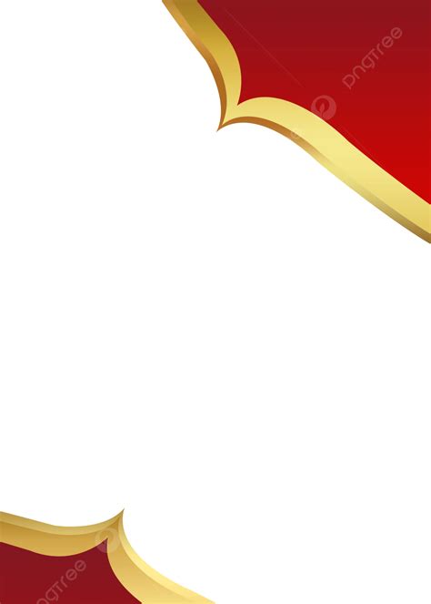 รูปขอบใบรับรองสีแดงและสีทอง เวกเตอร์ Png ใบรับรองเส้นขอบ การออกแบบเส้นขอบ ใบรับรองสีแดงและสี