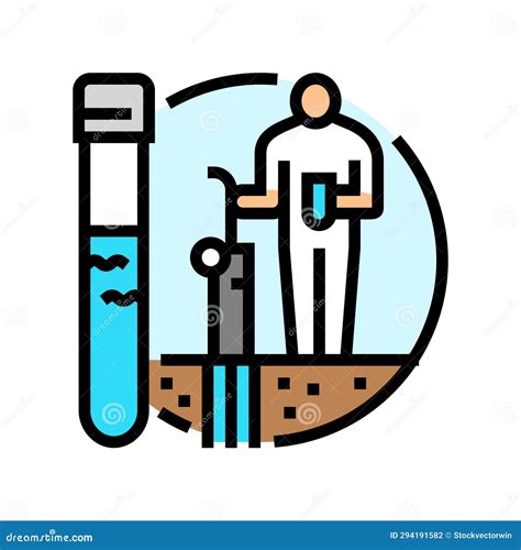 Hydrogeological Maps Hydrogeologist Color Icon Vector Illustration Stock Vector Illustration