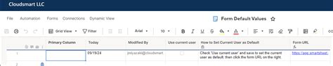Form Default Values Smartsheet Community