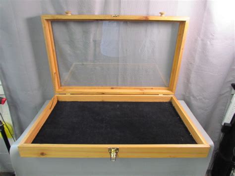 Lot Detail Wood And Glass Countertop Display Case