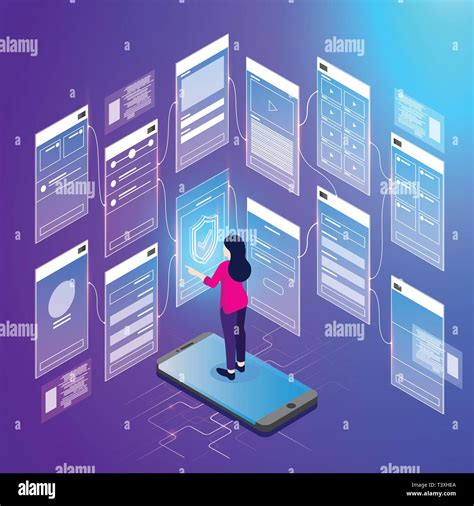 Mobile Application Development Vector Isometric Illustrations Stock Vector Image And Art Alamy