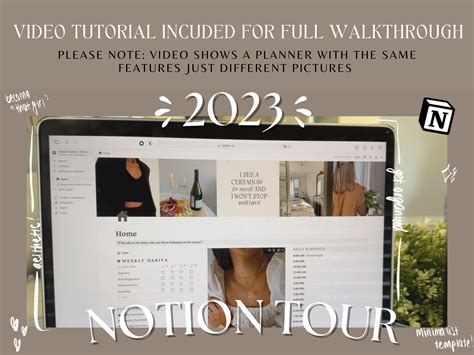 2023 Notion Planner Template Cottagecore Planner Notion Dashboard All