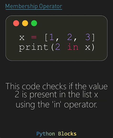 Python Membership Operator Simple Youtube