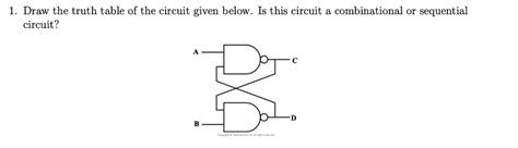 solved 1 draw the truth table of the circuit given below is this