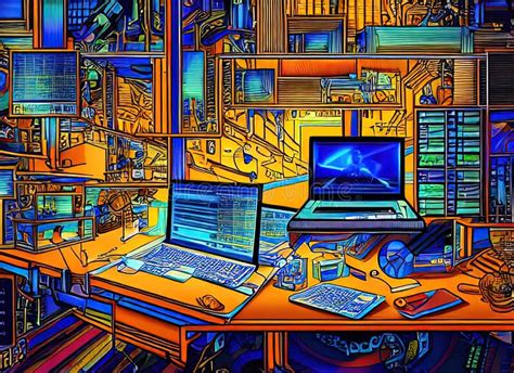 Cloud Automation Engineer Job Fictional Work Environment Generative Ai Stock Illustration