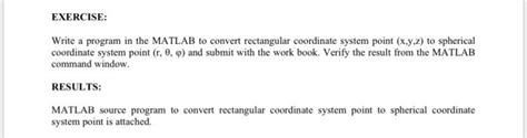 Solved EXERCISE Write A Program In The MATLAB To Convert Chegg