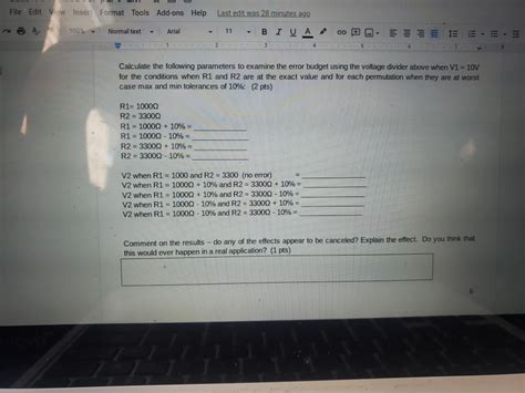 Solved File Edit View Insert Format Tools Add Ons Help Last